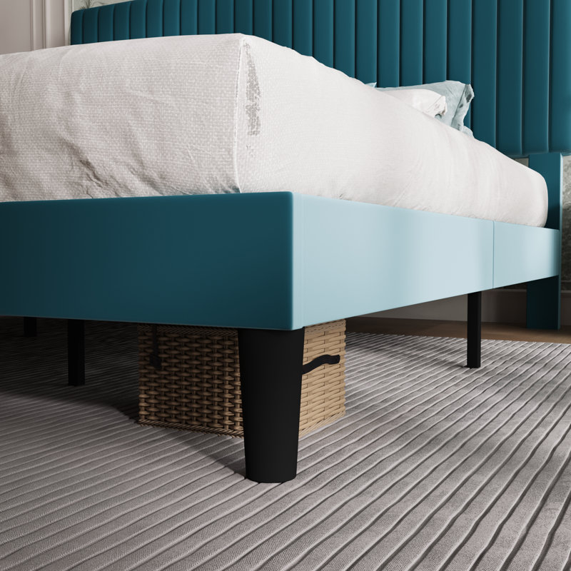 Willa Arlo Interiors Dunphy Upholstered Platform Bed with Adjustable Headboard & Reviews | Wayfair